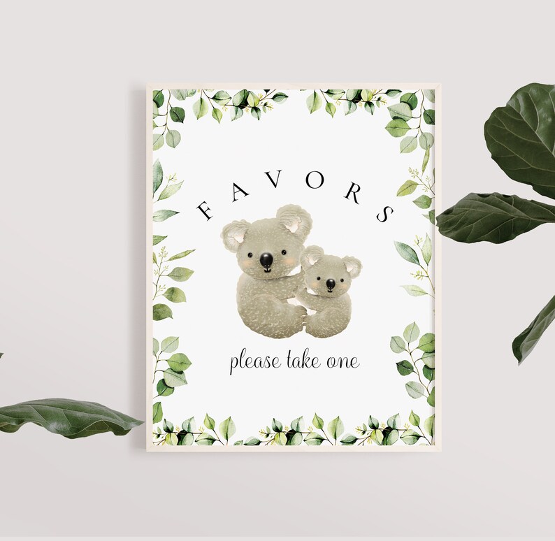 Koala Party Decorations Boy- Koala Party Signs 8x10", Baking Party ...