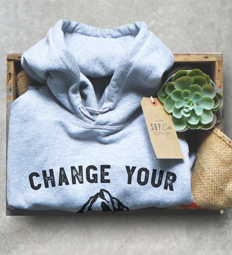 Change Your Altitude Hoodie - Climbing Hoodie, Climbing Shirt, Rock ...