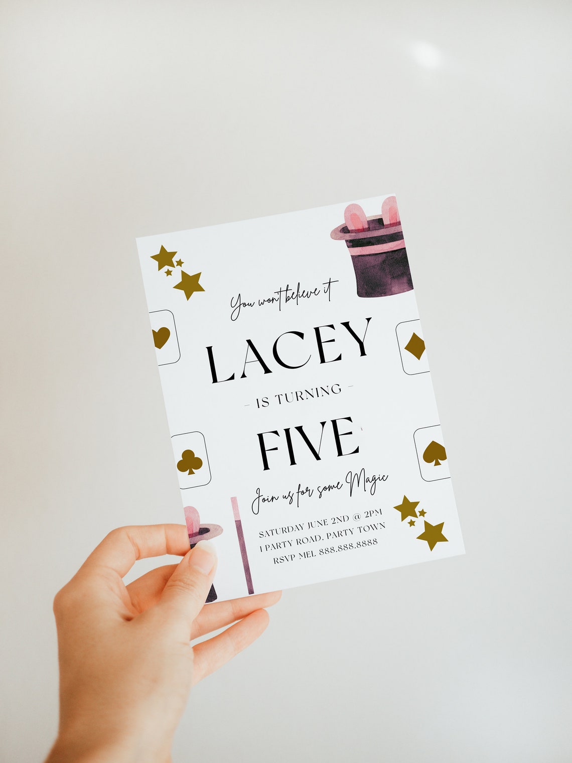Magic Birthday Invitation - Magic Birthday Party Invite, Magical Party ...