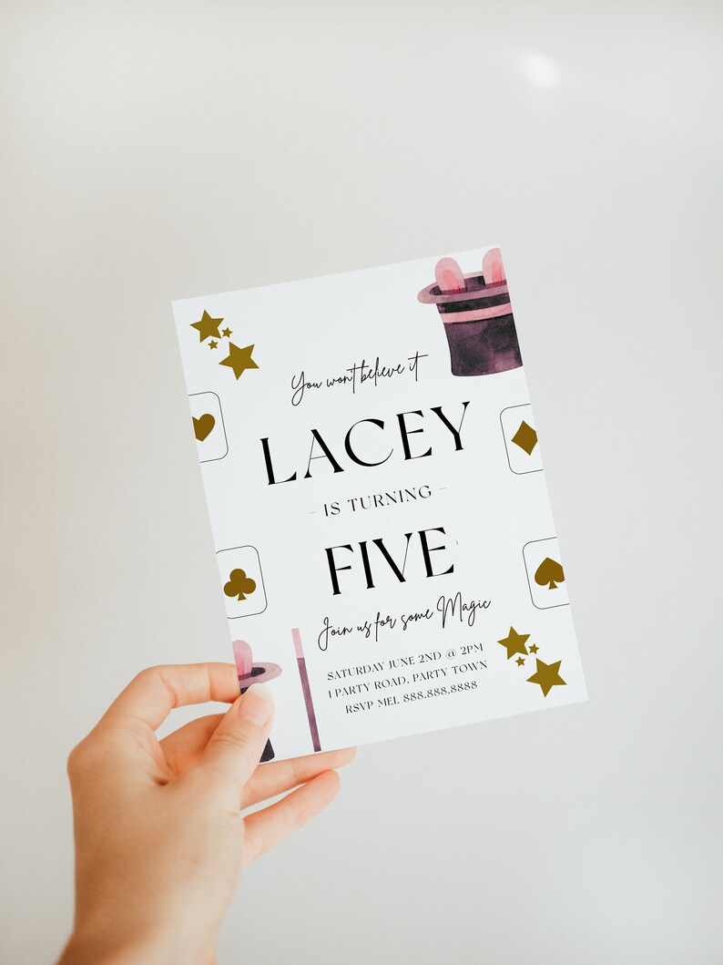 Magic Birthday Invitation Magic Birthday Party Invite | Etsy