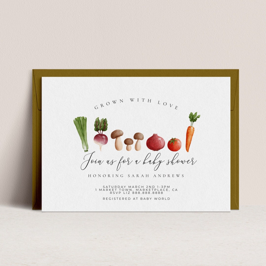 Farmers Market Theme Baby Shower Invitation - Country Baby Shower ...