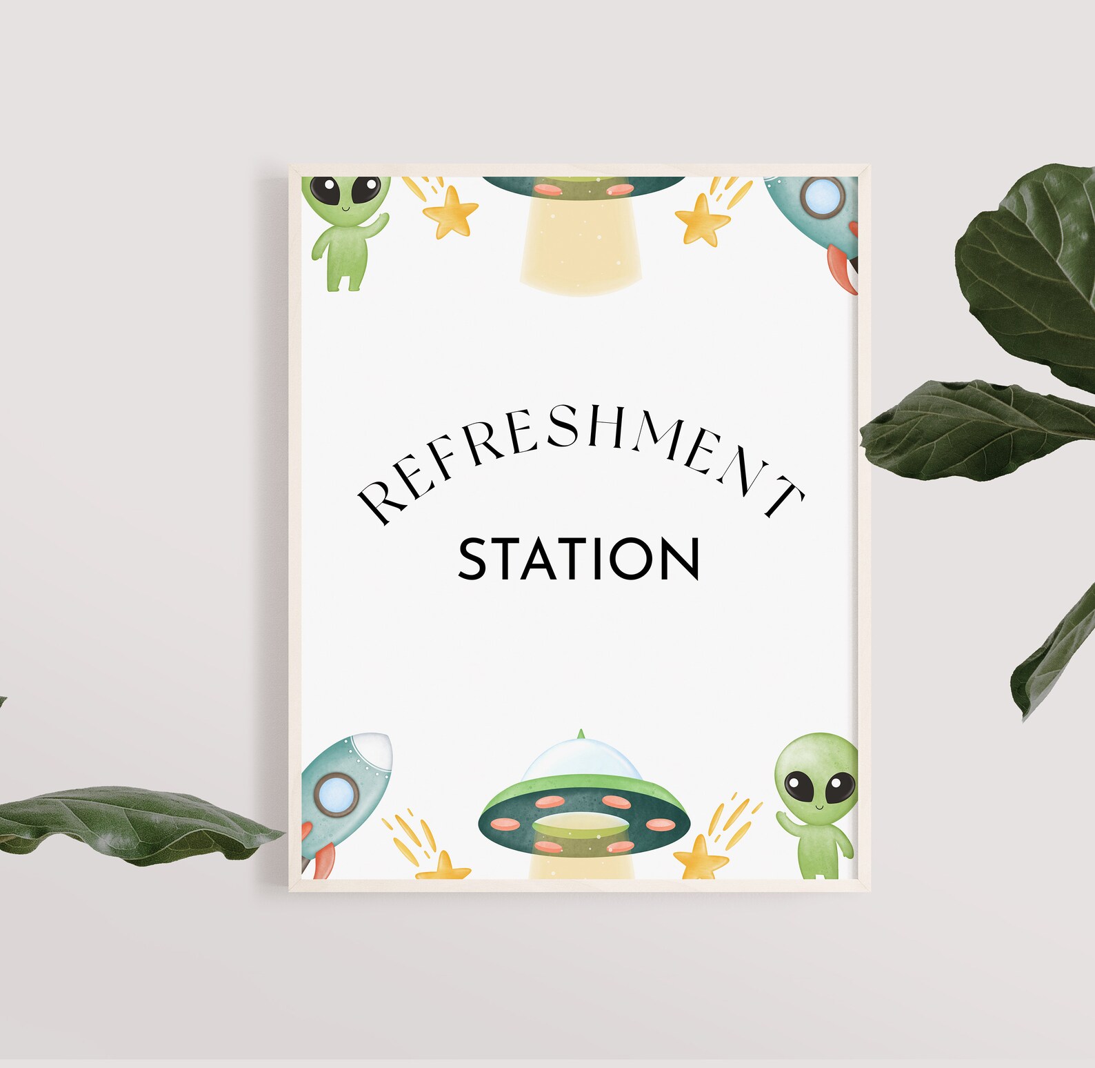 Alien Birthday Signs space Birthday Decorations, UFO Birthday, Space ...