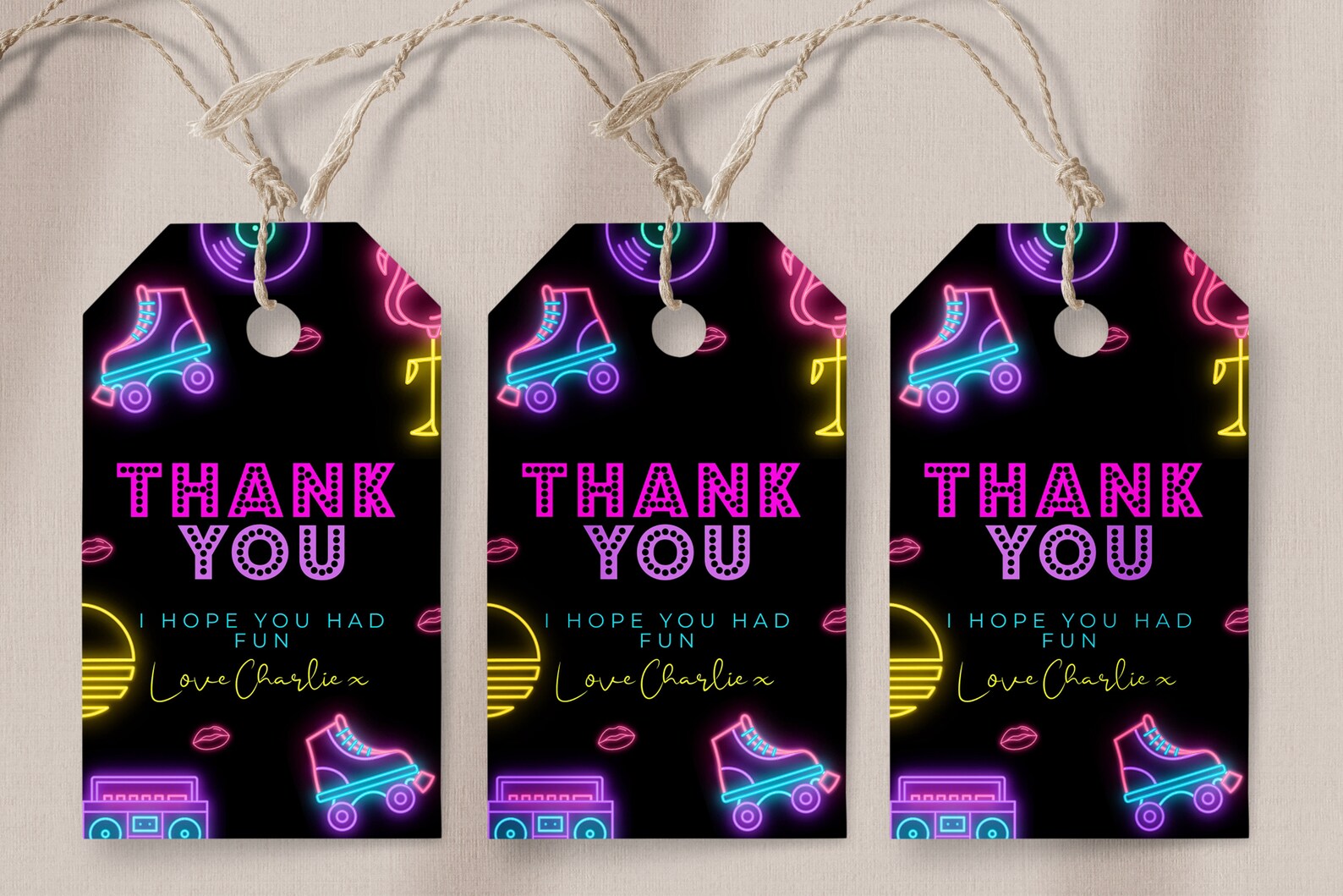 Roller Skate Birthday Party Signs - Roller Skating Party, Rollerskate ...