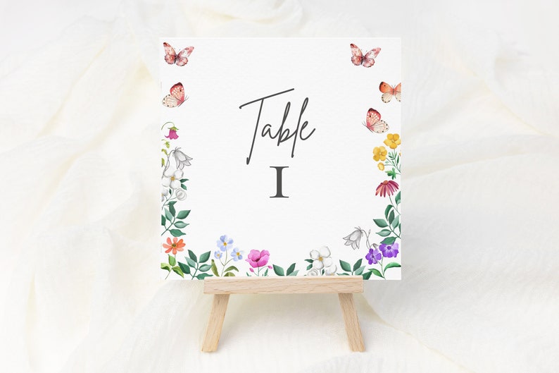 Lifetime of Butterflies Table Number Sign-lifetime of Butterflies ...