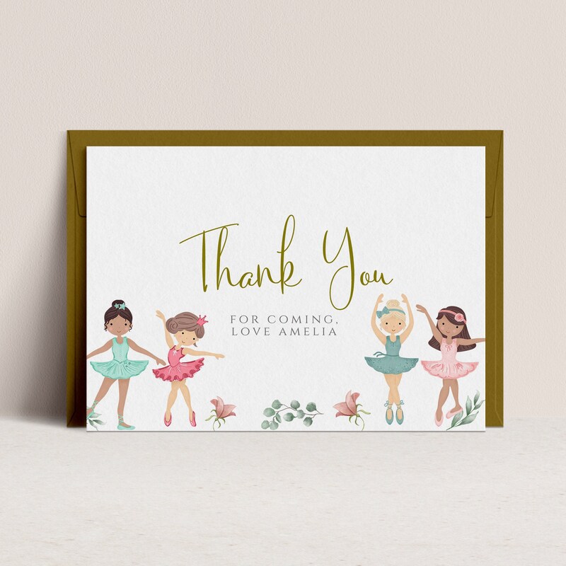 Ballerina Thank You - Etsy