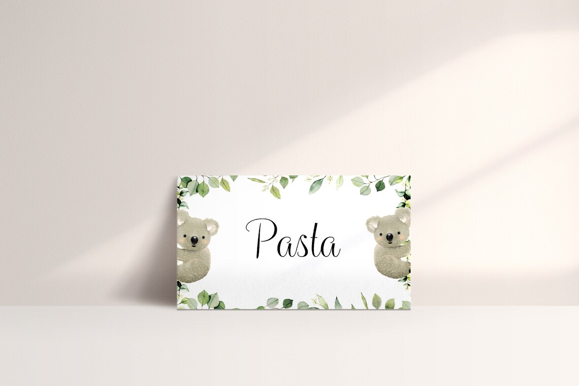 Koala Party Favor Tag-koala Party Decorations, Koala Birthday Party ...