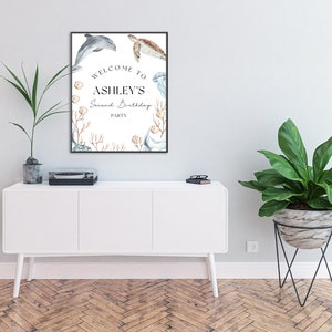 Under the Sea Welcome Sign - Under the Sea Birthday Banner, Ocean Theme ...