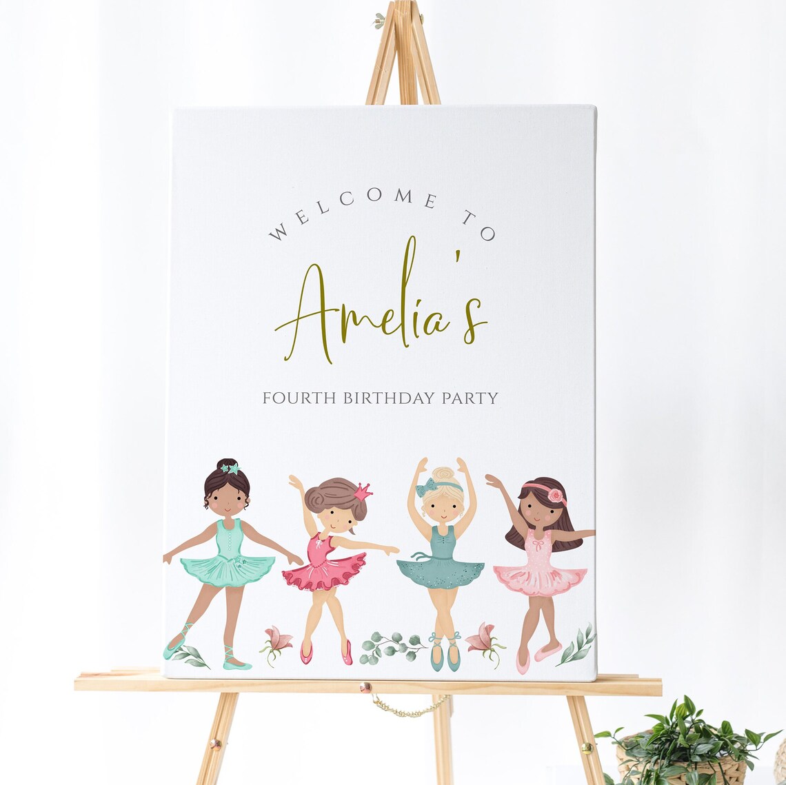 Ballerina Welcome Sign - Editable Ballet Party Decor, Ballerina ...