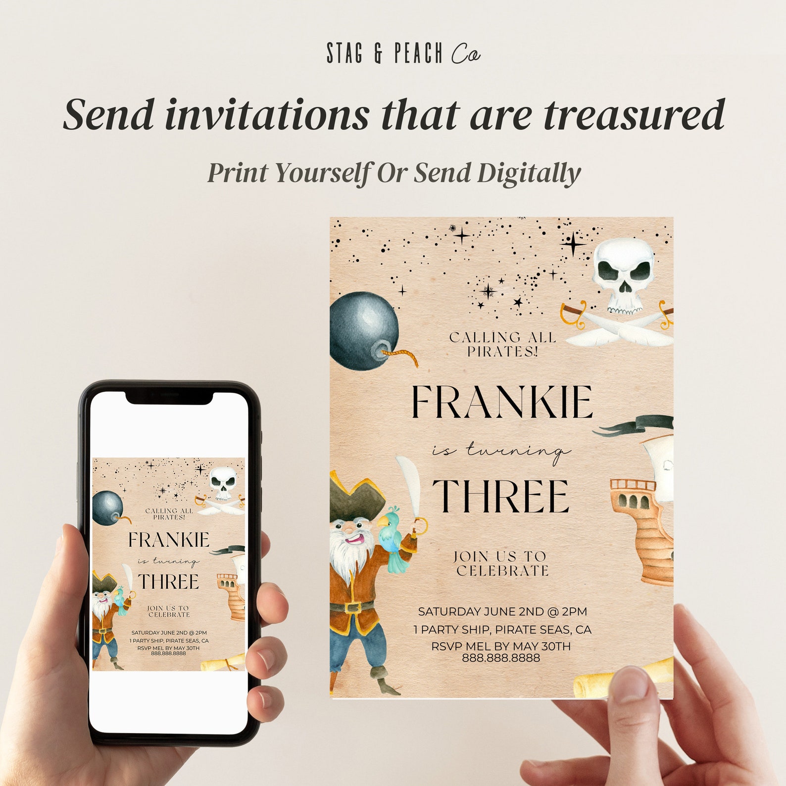 Pirate Invitation Vintage Pirate Invitation Pirate Theme - Etsy