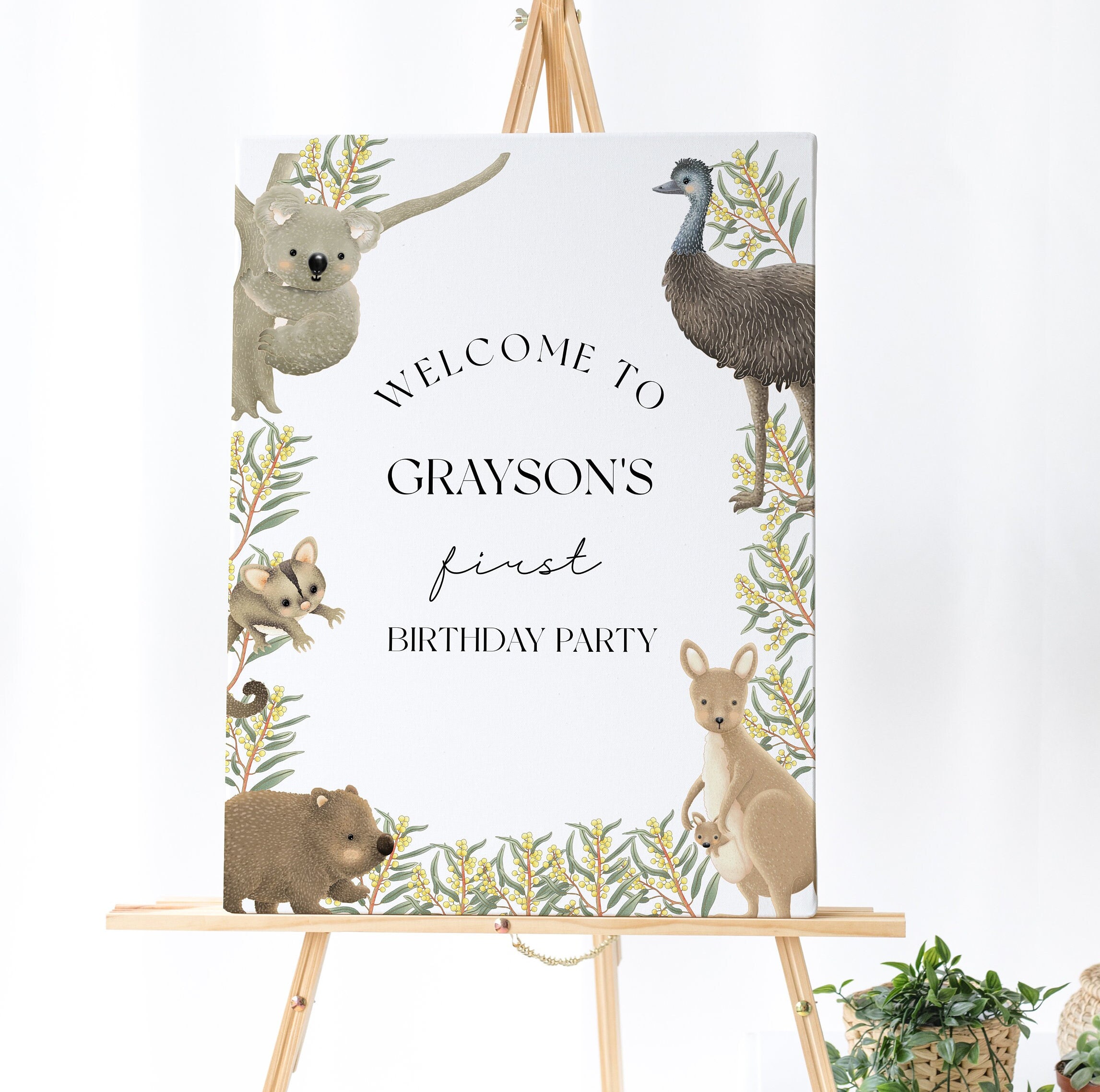 Australian Animal Birthday Welcome Sign - Australia Birthday, Koala ...