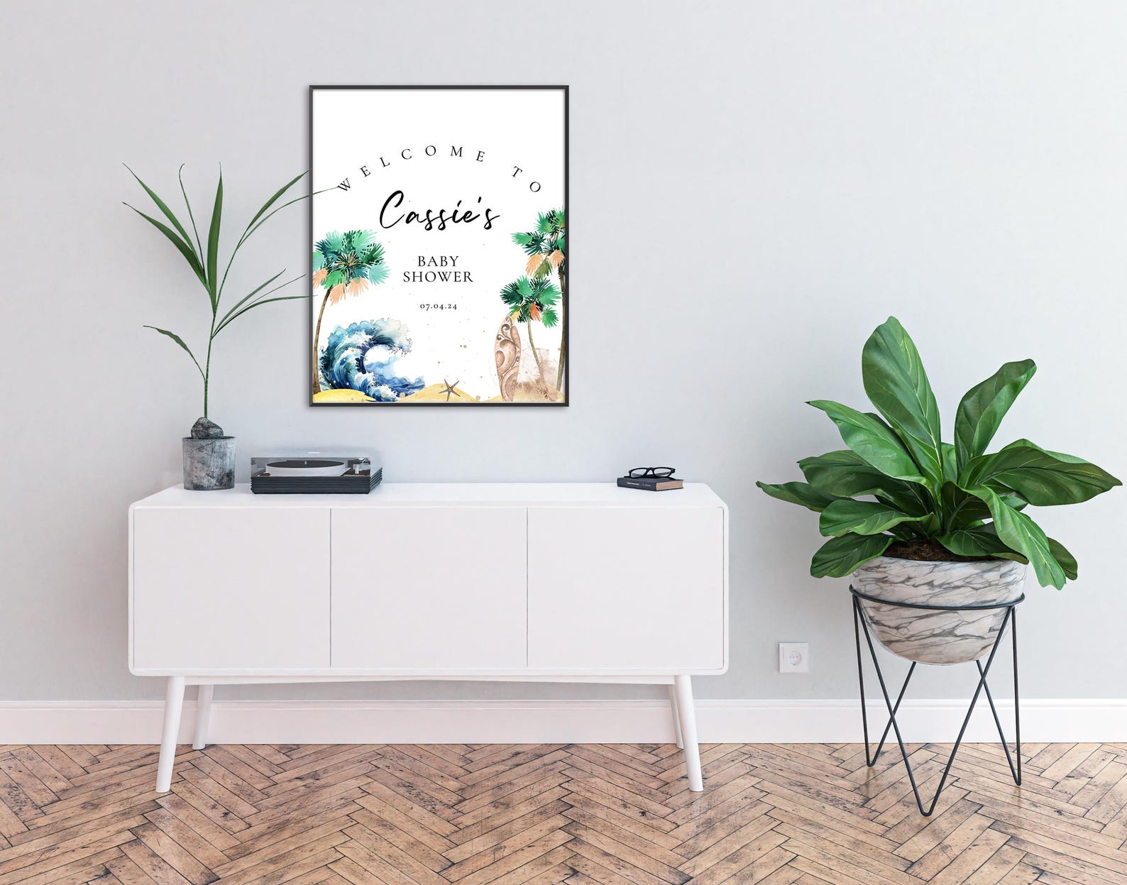 Beach Theme Baby Shower Sign - Ocean Theme Baby Shower Decor, Beach ...