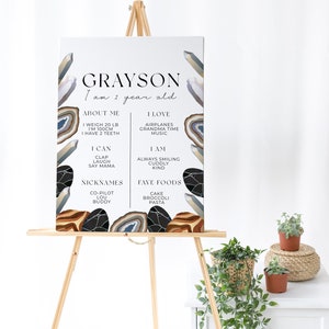 Geology Party Decorations -geology Birthday Milestone Sign, Gem ...