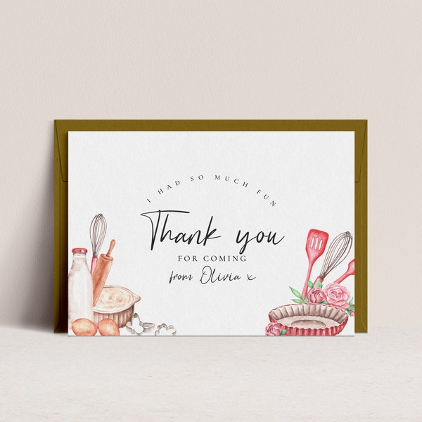 Chef Thank You Card - Etsy