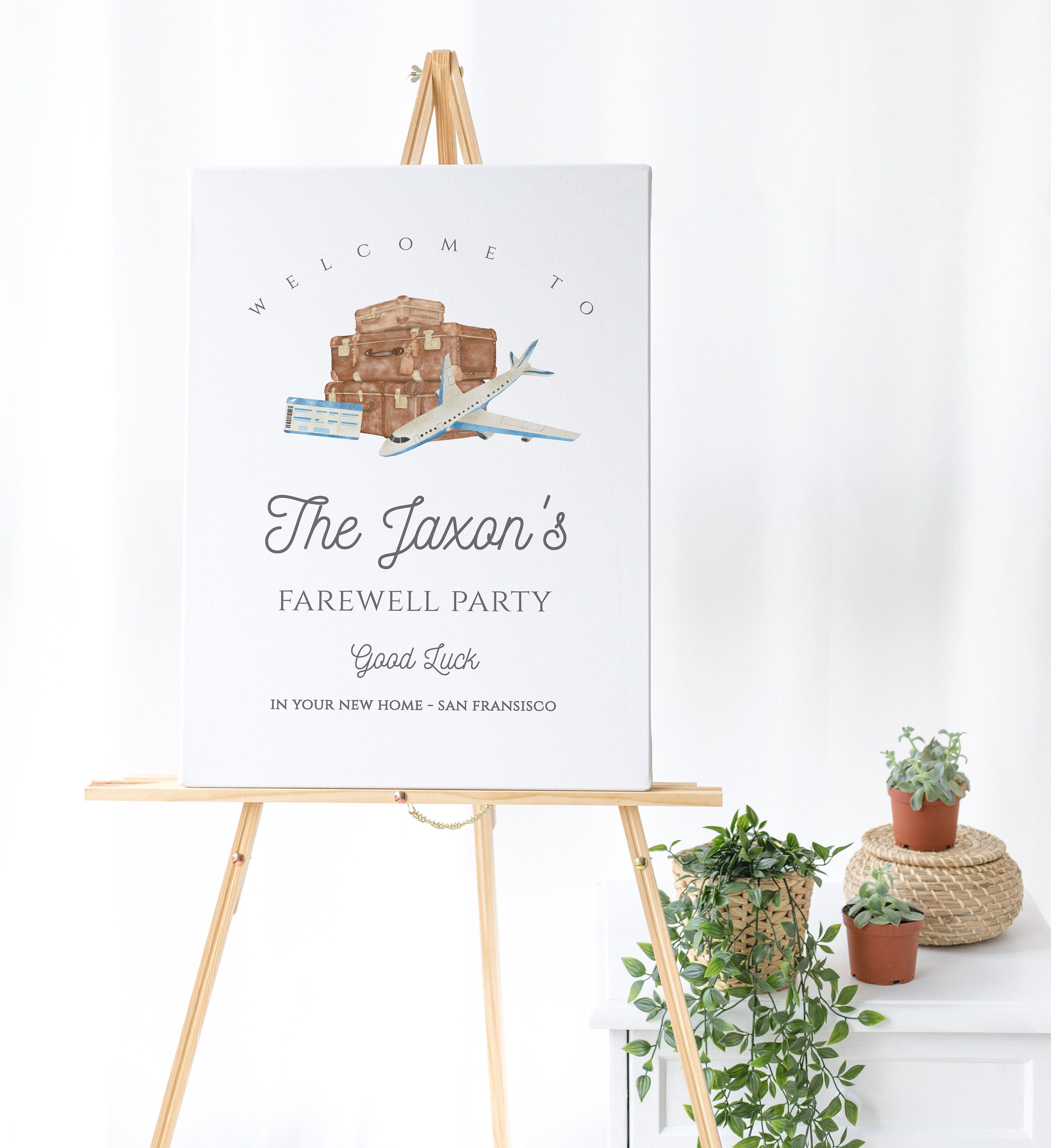 Farewell Party Favor Tag - Going Away Party Decorations, Travel Favor ...