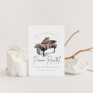 Piano Recital Invitation-piano Birthday Invitation, Musician Invitation ...