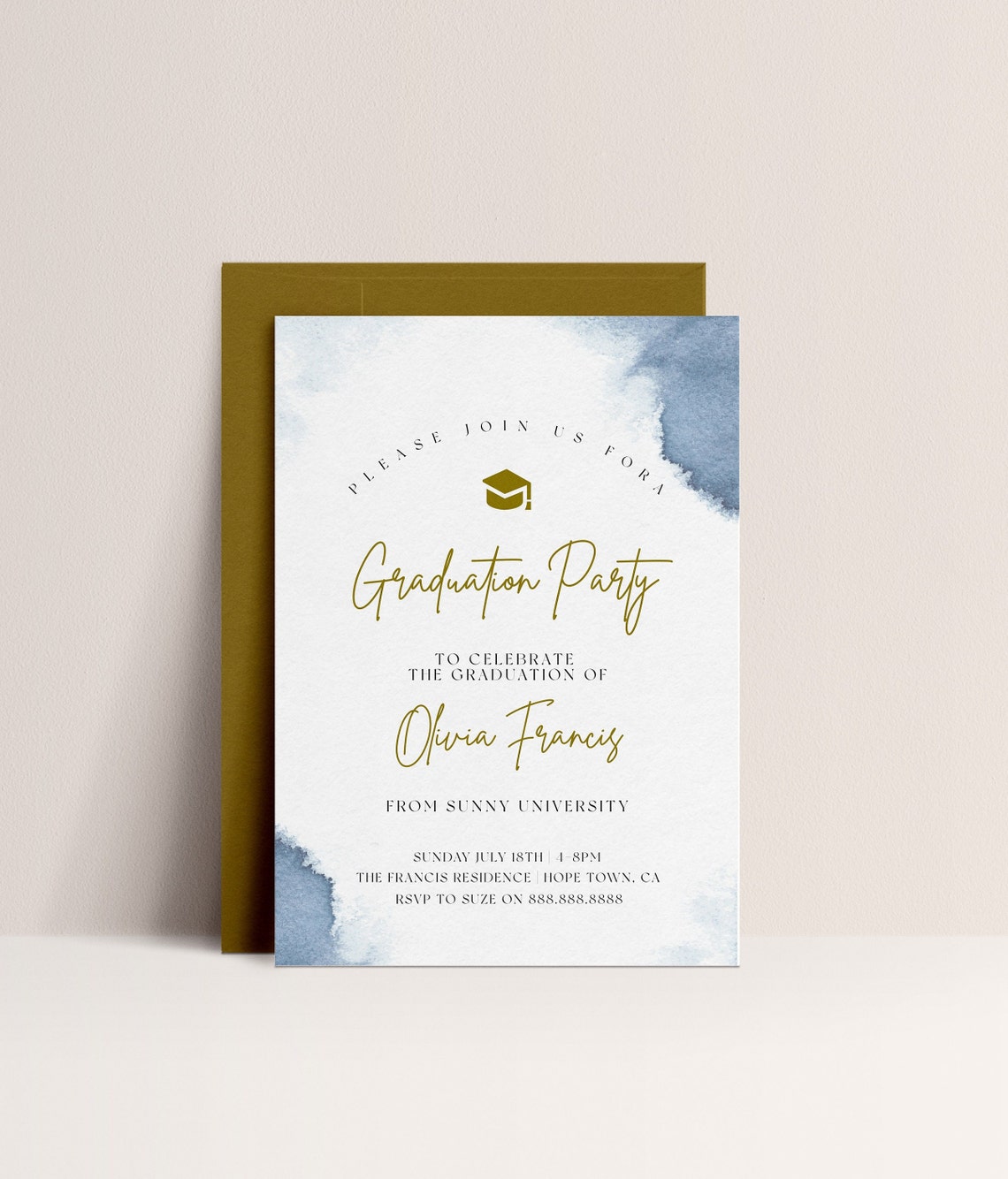 Editable Graduation Party Invitation - Graduation Ceremony Invitation ...