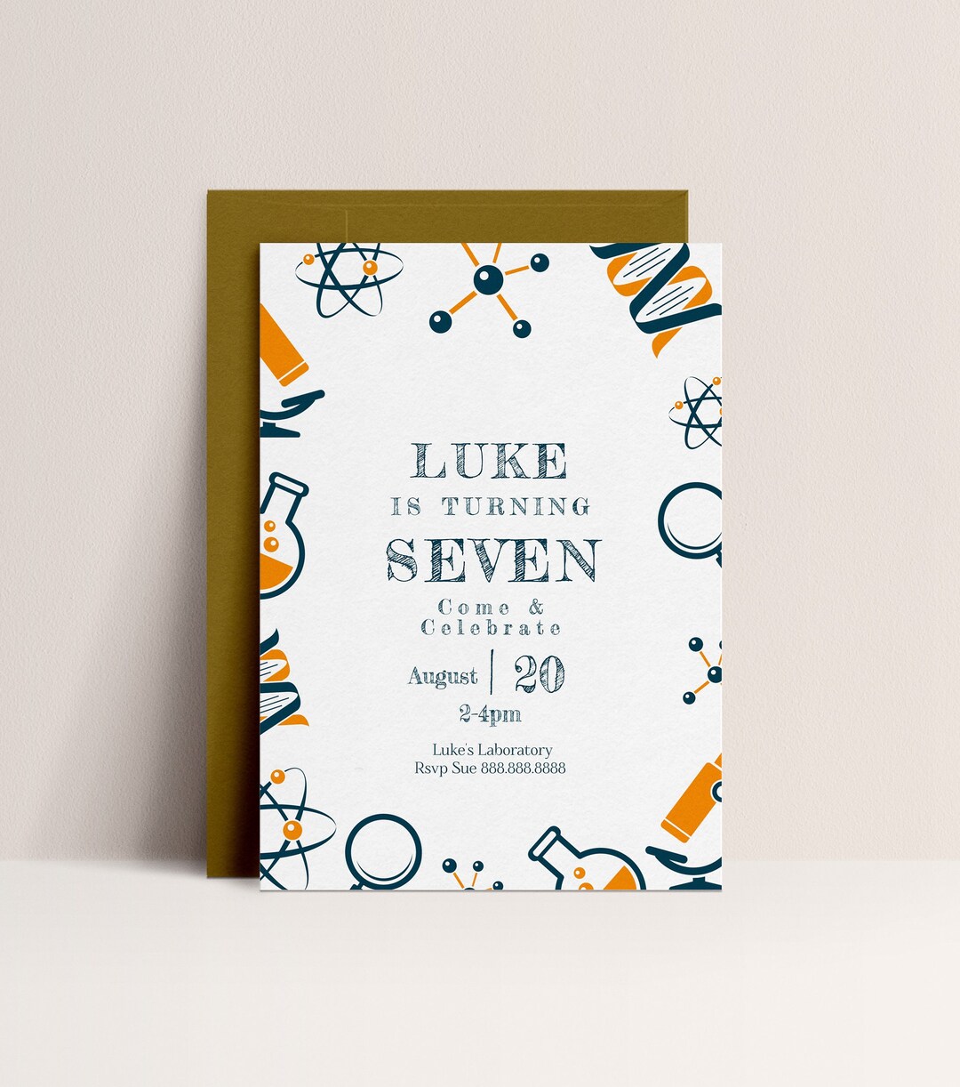 Science Birthday Invitation Boys - Science Party Invite, Science ...