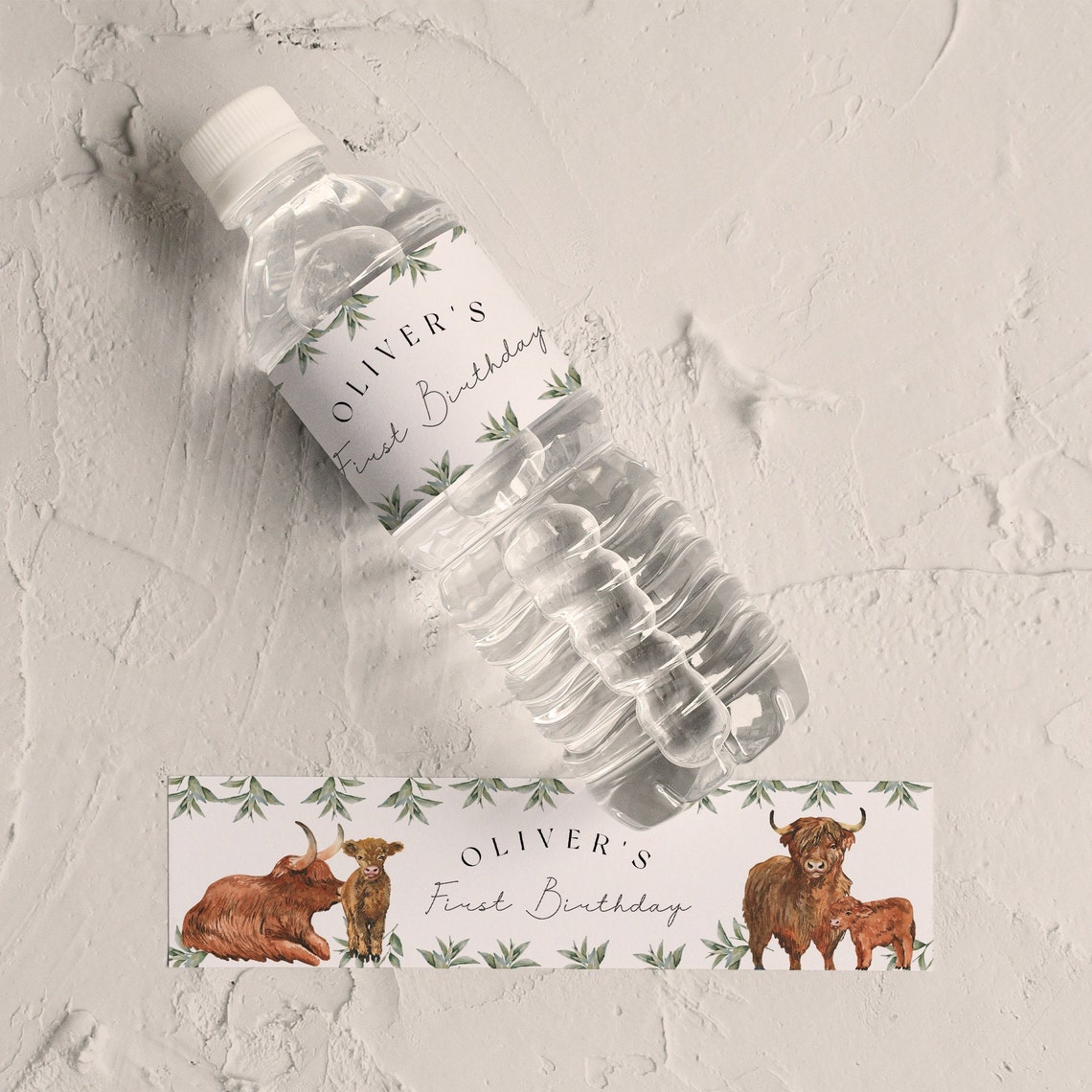 Highland Cow Water Bottle Labels - Highland Cow Birthday, Highland Cow ...