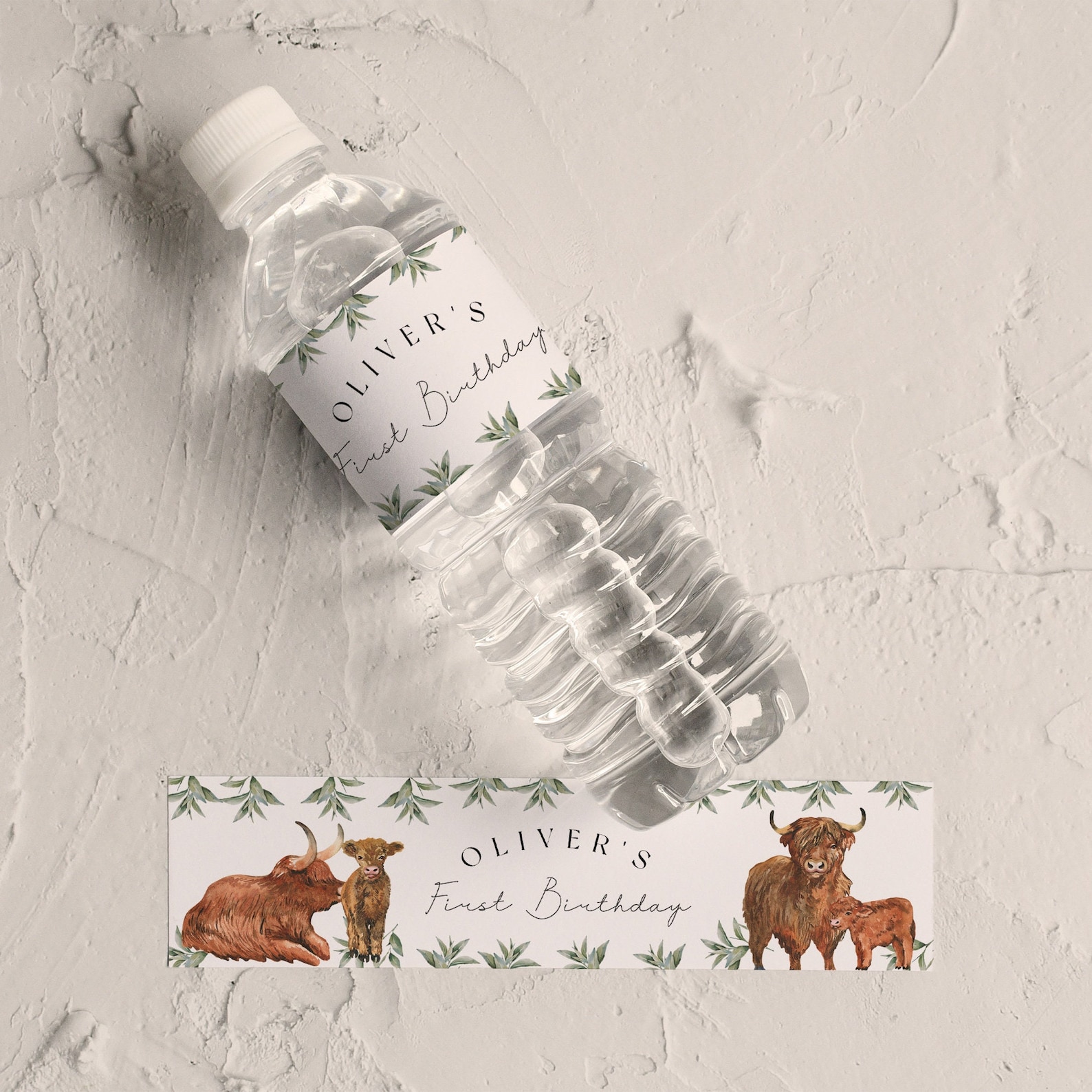 Highland Cow Water Bottle Labels - Highland Cow Birthday, Highland Cow ...