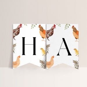 Chicken Welcome Sign Chicken Banner, Barnyard Birthday Banner, Chicken ...