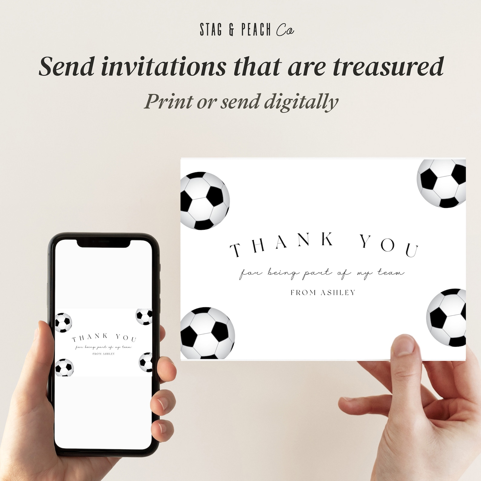 Soccer Thank You Card Template soccer Birthday Party Thank - Etsy