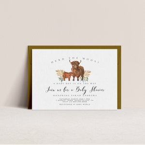 Highland Cow Baby Shower Favor Tag - Highland Cow Baby Shower Baby ...