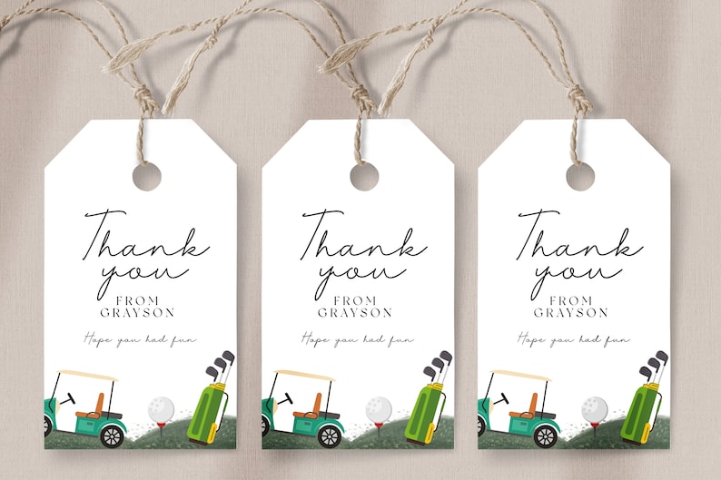 Golf Favor Tags golf Gift Tags Golf Party Decor Golf - Etsy