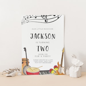 Musical Instrument Birthday Invitation-musical Birthday Invitation ...
