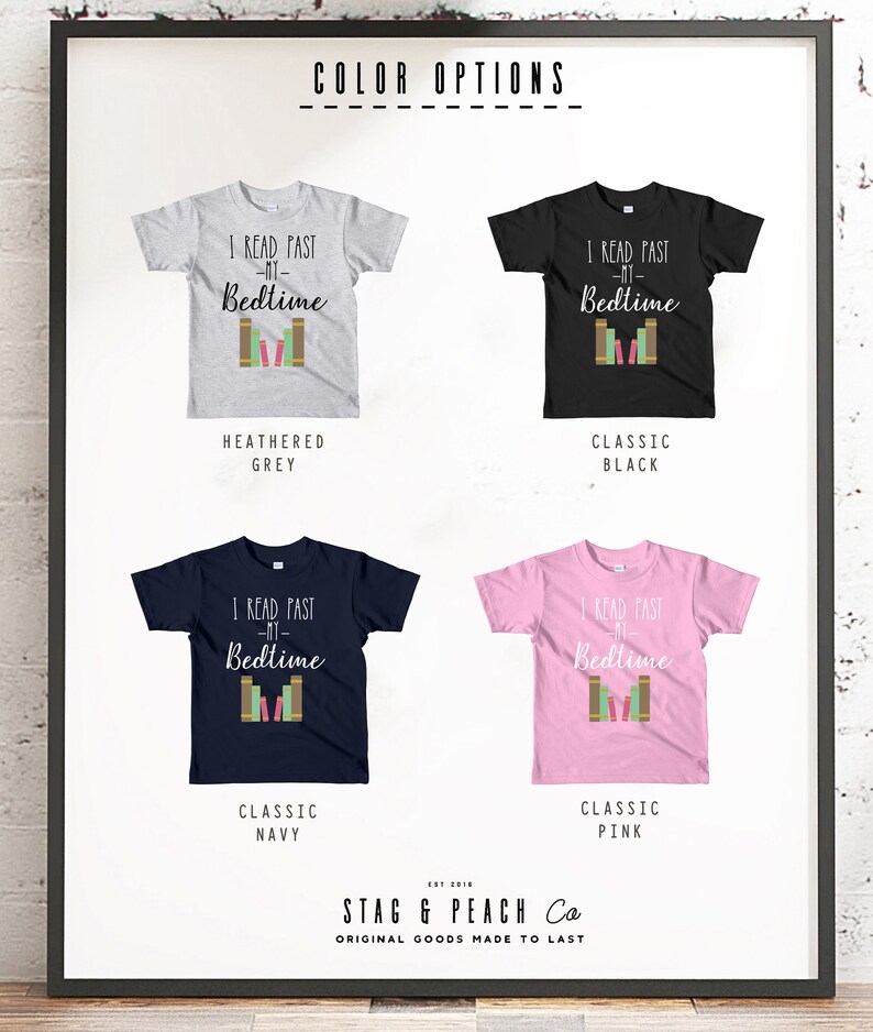 I Read Past My Bedtime Kids Shirt - Book Lover T Shirts - Book Lover ...