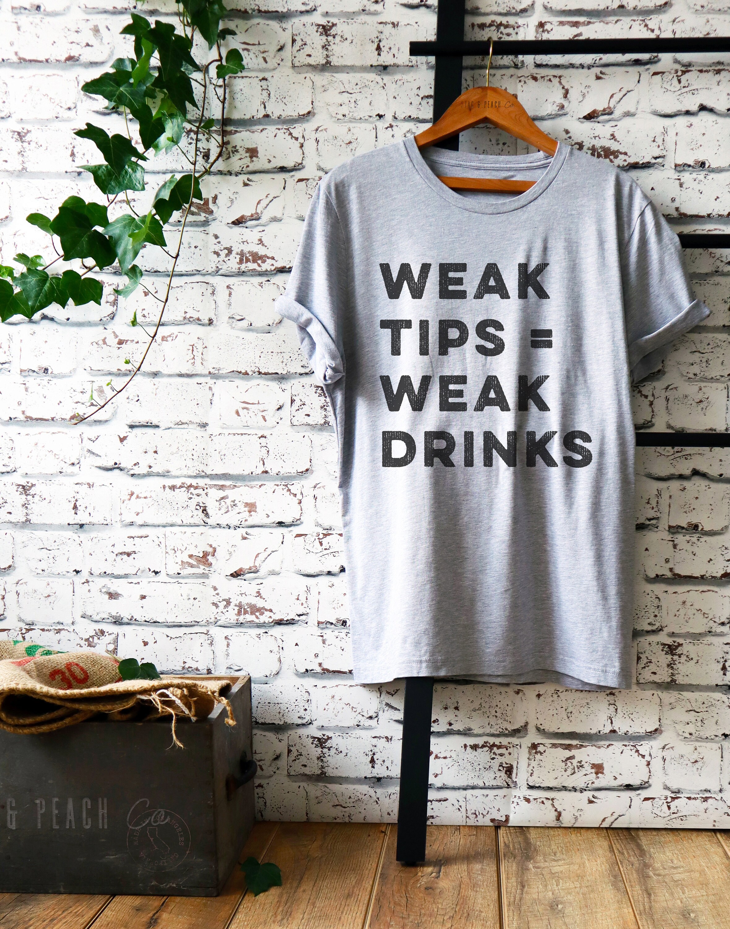 Weak Tips Equals Weak Drinks Unisex Shirt - Waitress Shirt, Waitress ...