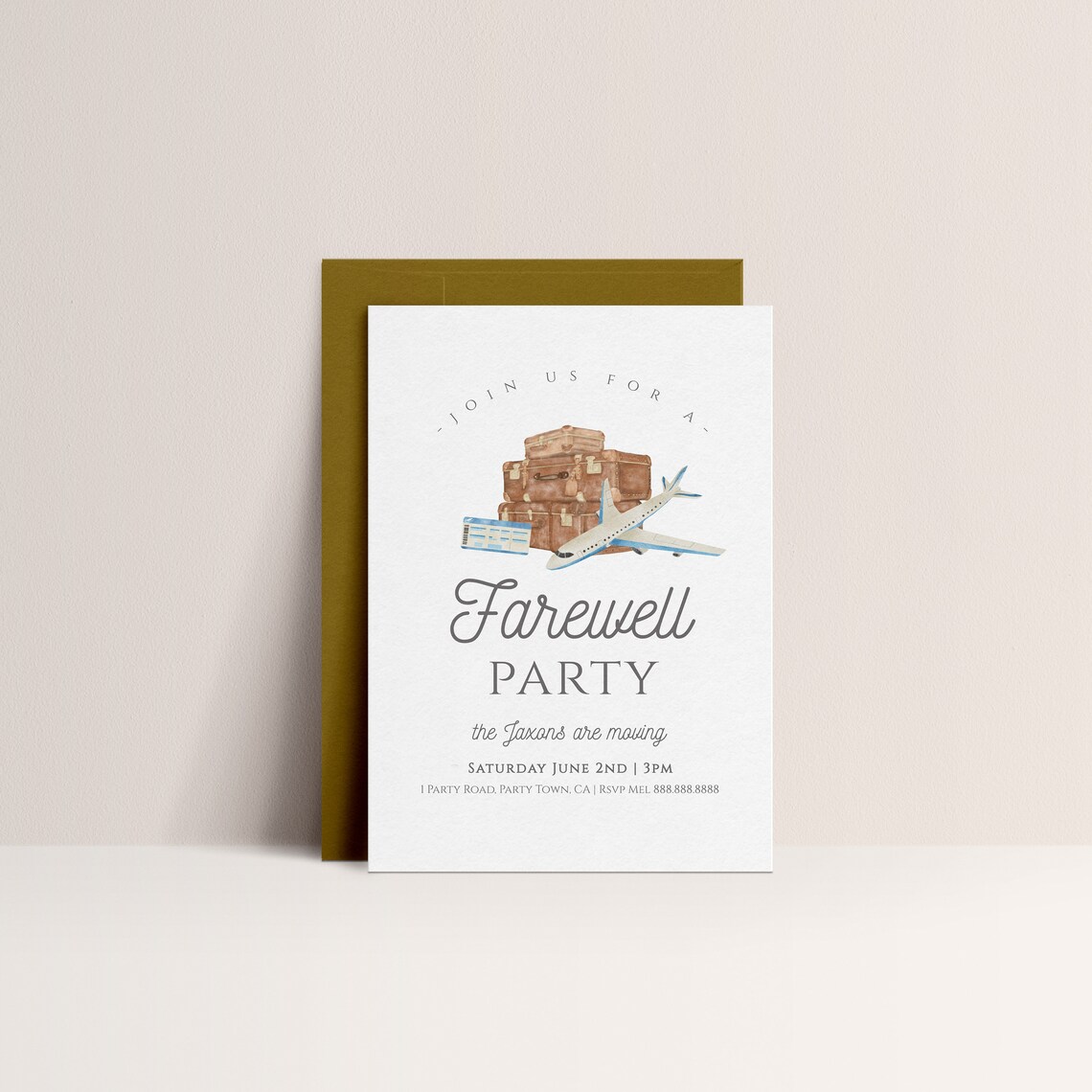 Farewell Party Favor Tag - Going Away Party Decorations, Travel Favor ...