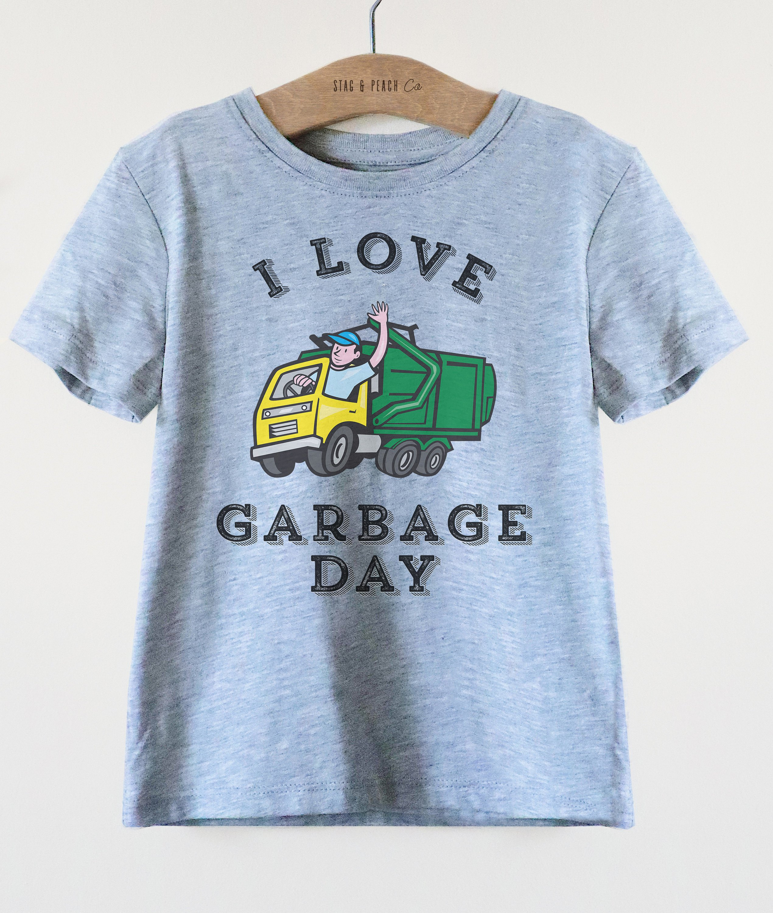 I Love Garbage Day Kids T-shirt Garbage Truck Shirt Kids - Etsy