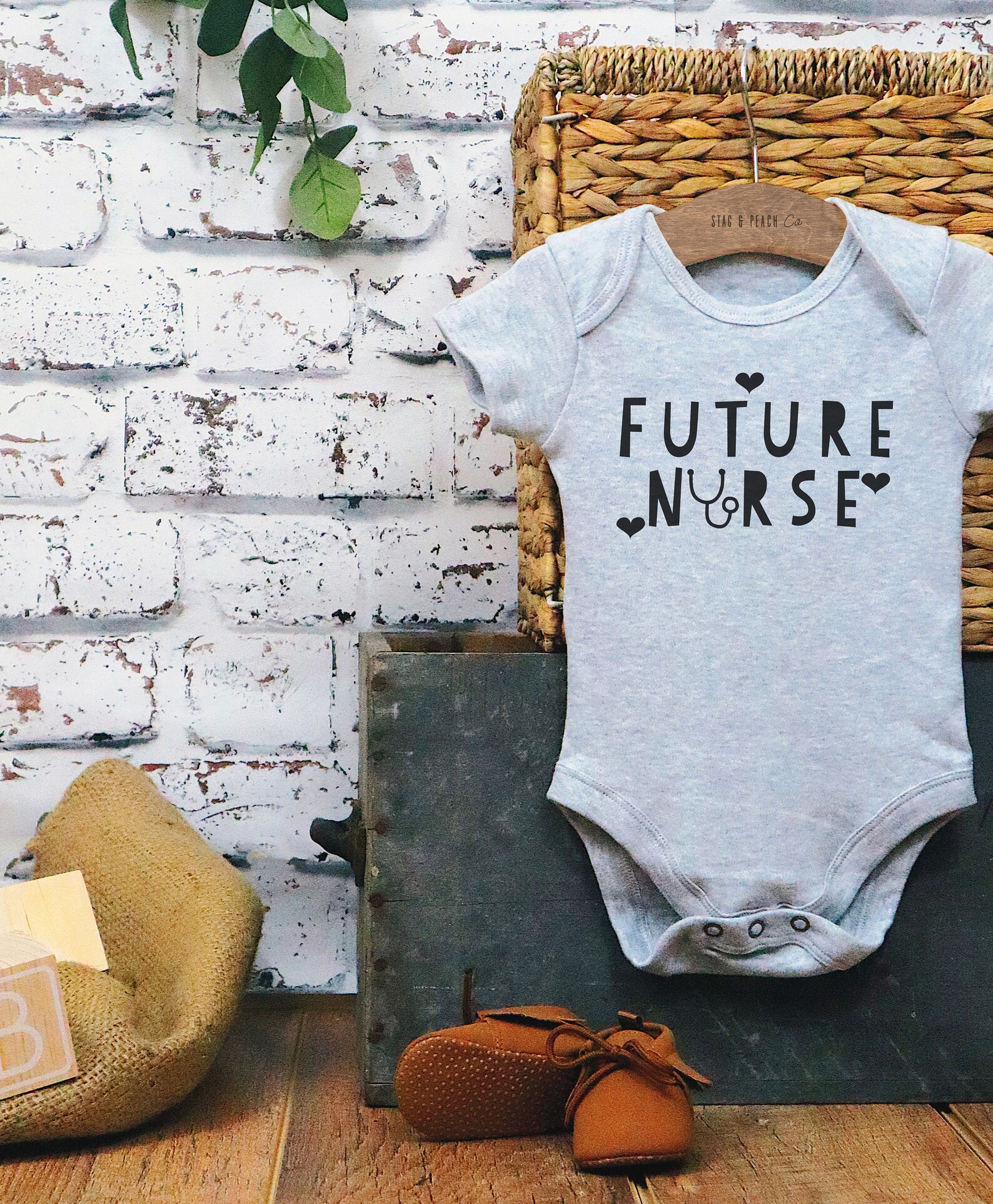 Future Nurse Baby Bodysuit - RN Baby Shower Gift, Nurse Baby One Piece ...