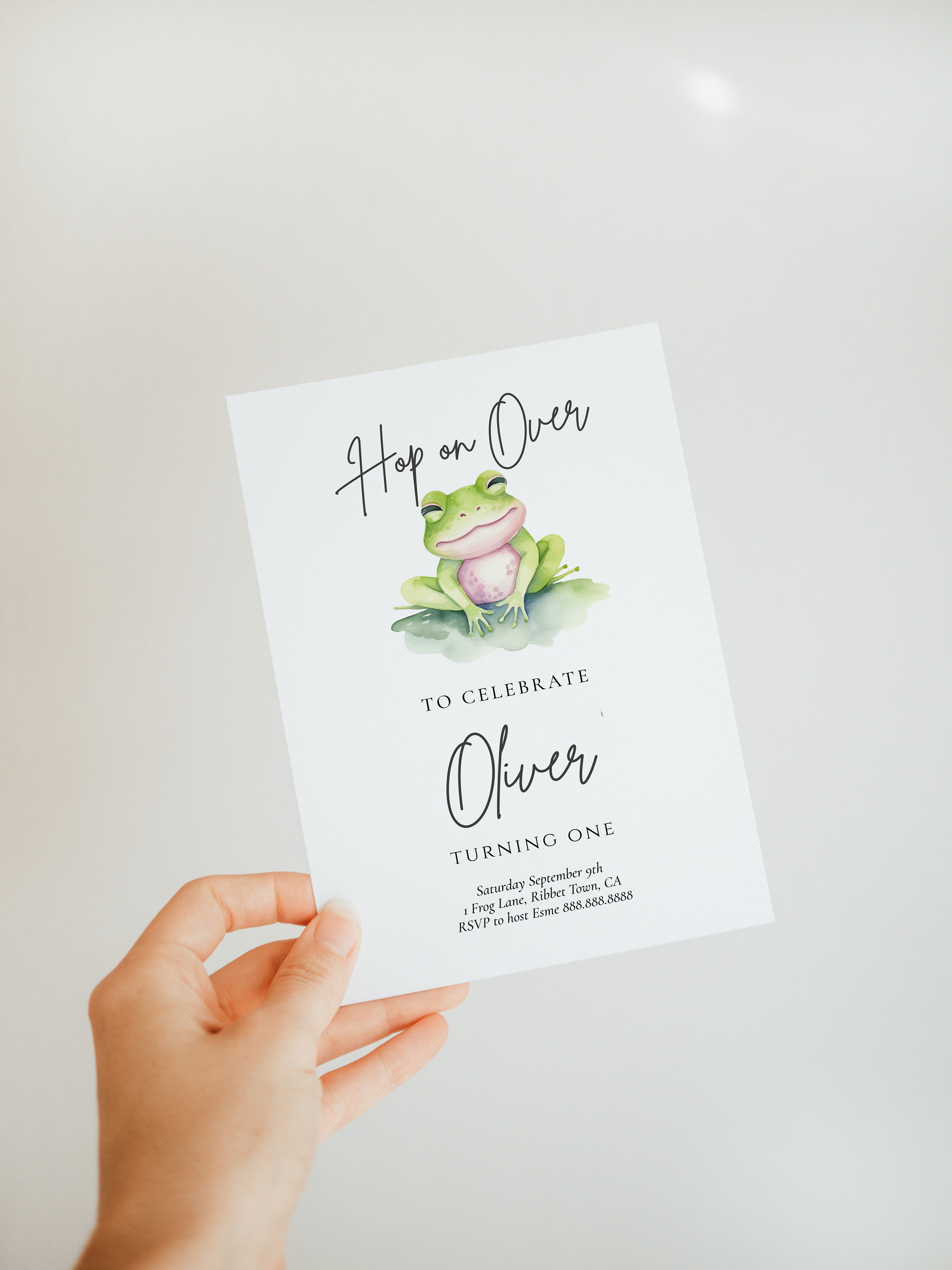 Frog Birthday Party Invitation - Frog Birthday Invitation, Amphibian ...