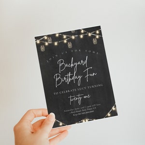 Backyard Birthday Invitation - Backyard Invitation Template, Birthday ...