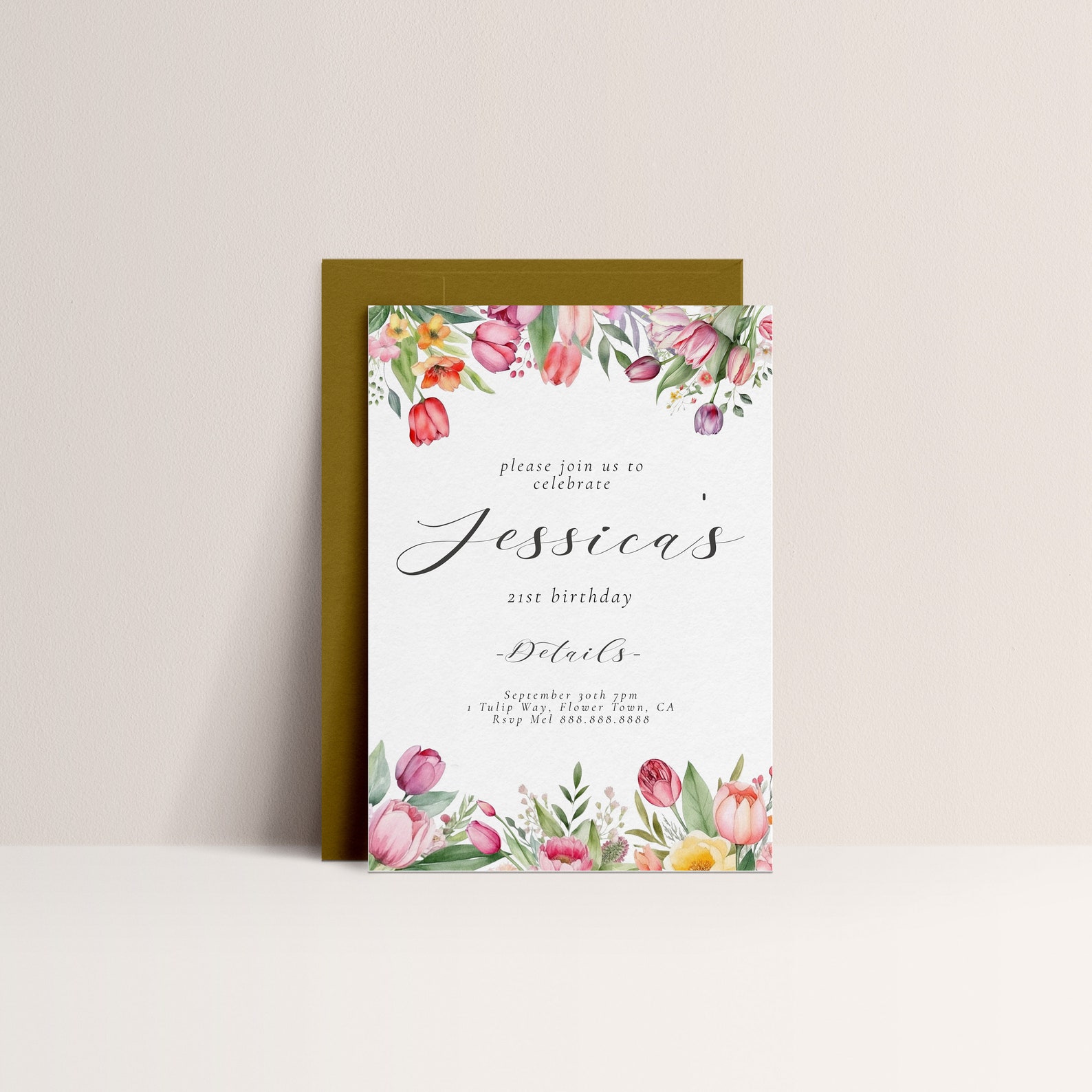 Tulip Birthday Welcome Sign - Tulip Wedding Sign, Tulip Themed Decor ...