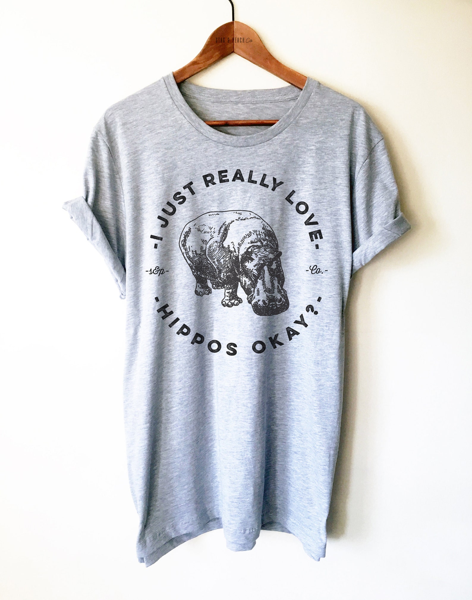 Hippo Shirt / Tank Top / Hoodie - Hippo Lover Shirt, Hippopotamus Shirt ...