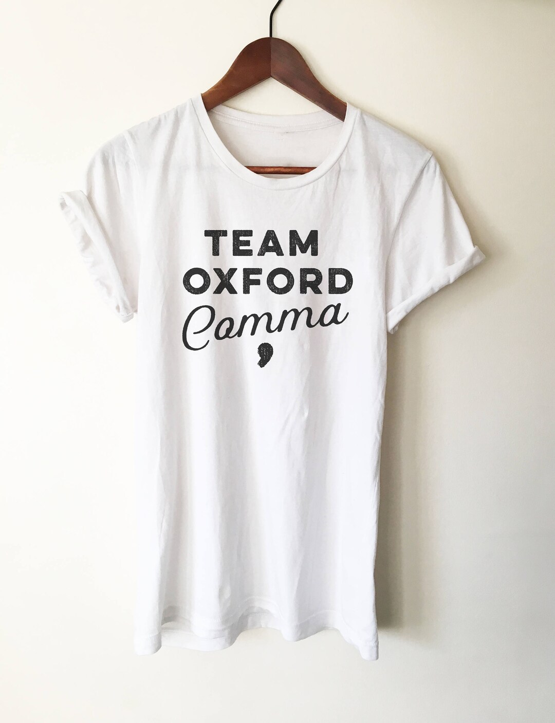 Team Oxford Comma Unisex T-shirt - Book Lover T Shirts - Book Lover ...