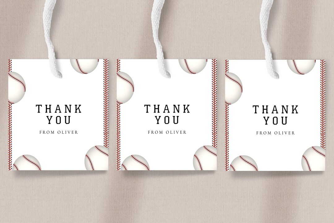 Baseball Favor Tag - Baseball Gift Tag, Baseball Birthday, Baseball ...