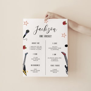 One Rocks Birthday Decorations Bundle - Music Birthday Banner, Boys ...