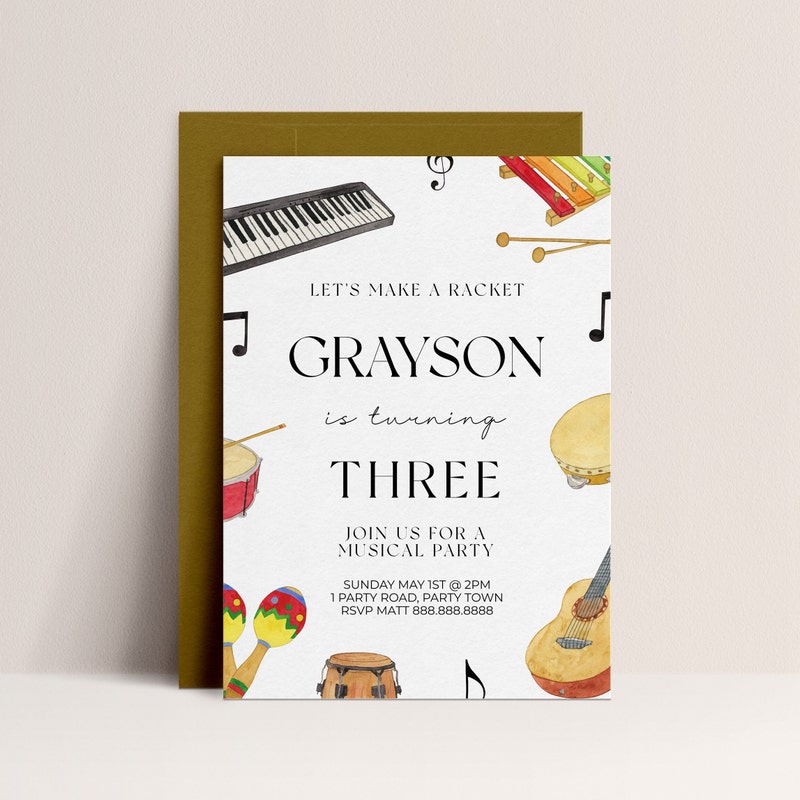 Guitar Invitations - Etsy