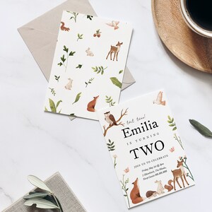 Editable Woodland Animals Birthday Invitation-woodland Party Invite ...