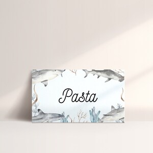 Shark Food Labels - Shark Birthday Party Decor, Under the Sea ...