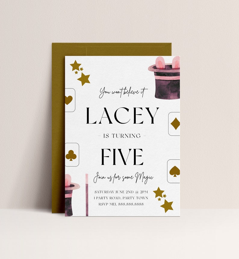 Magic Birthday Invitation Magic Birthday Party Invite | Etsy