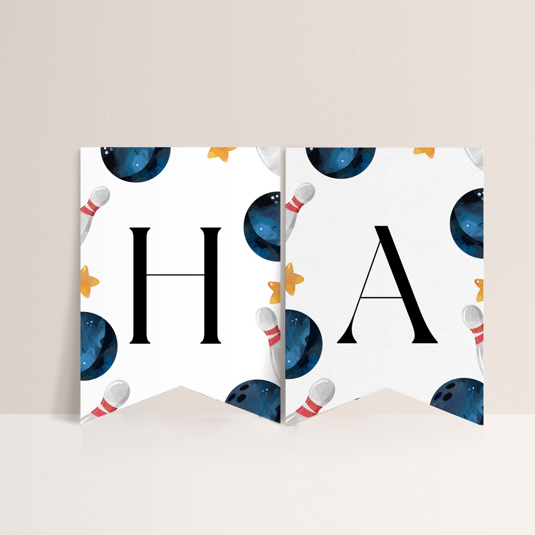 Bowling Party Banner -bowling Birthday Decorations Boy, Bowling Party ...