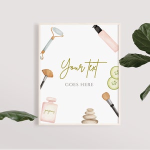 Spa Party Signs - Spa Birthday Supplies, Spa Birthday Girl, Pamper ...