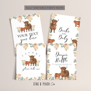 Highland Cow Water Bottle Labels -highland Cow Baby Shower Favors ...