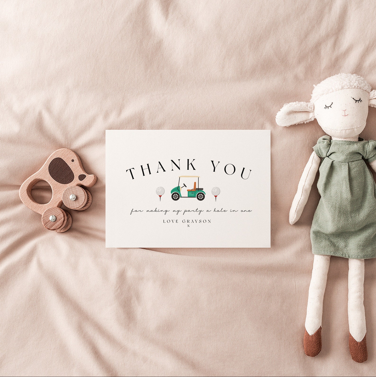 Golf Birthday Thank You Card Golf Thank You Card Golf | Etsy
