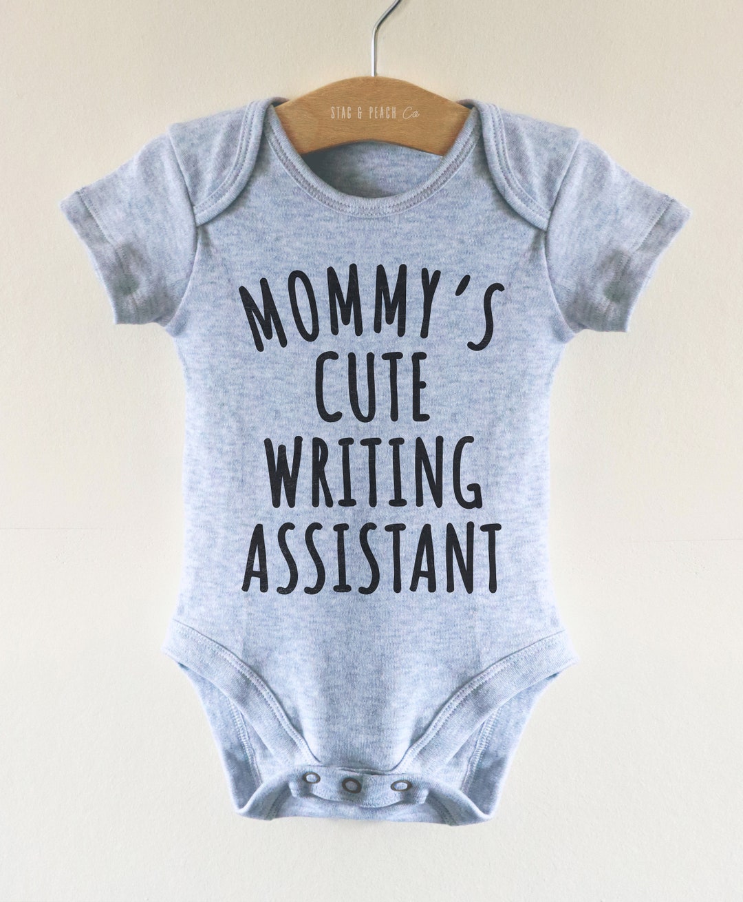 Mommy’s Cute Writing Assistant Baby Bodysuit - Writer Baby One Piece ...