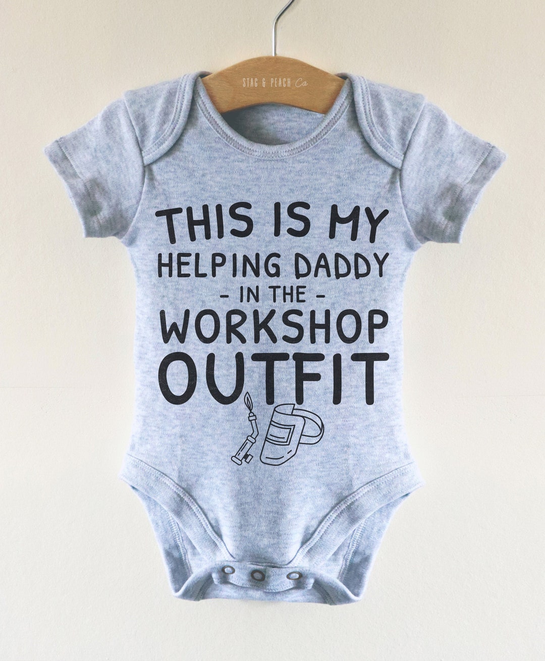 Little Welder Baby One Piece - Welder Baby Bodysuit, Welder Daddy, New ...